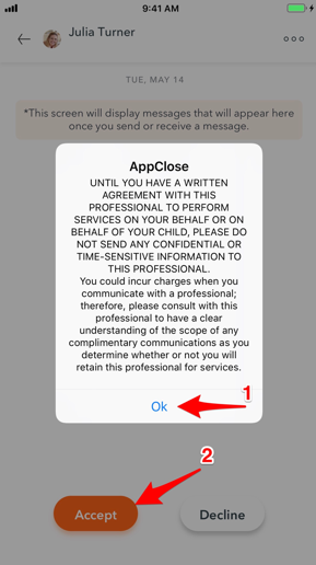 If I am a professional, how do I connect to a client or co-parent ...