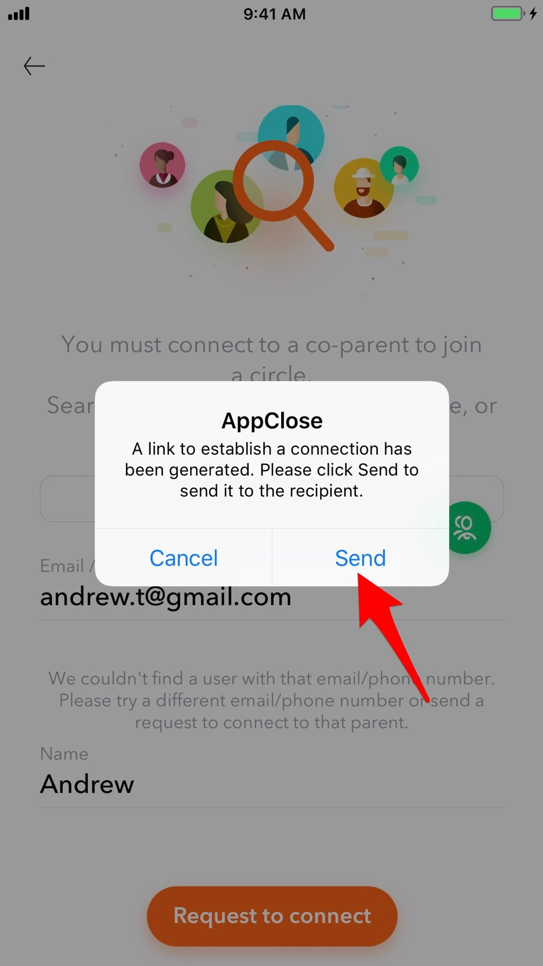 If I am a professional, how do I connect to a client or co-parent ...